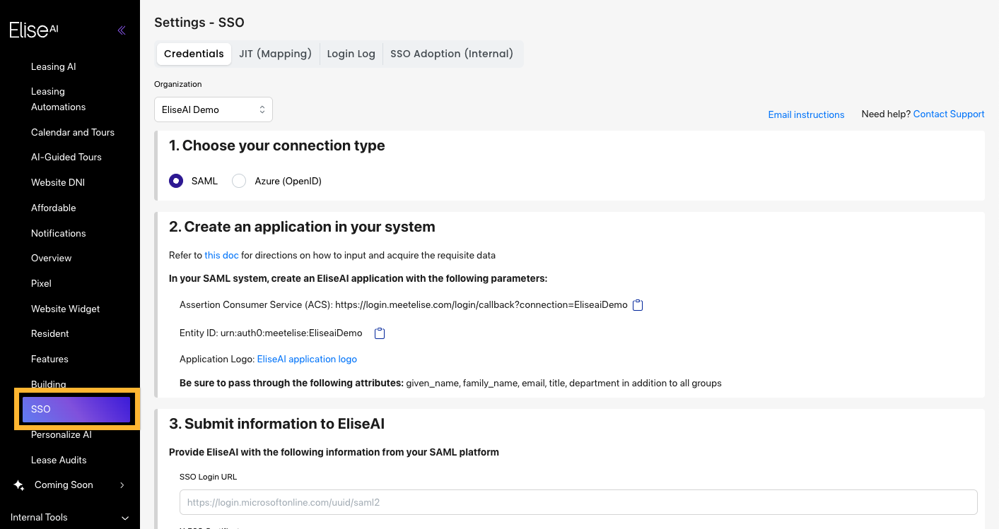 SSO: Getting Started – EliseAI